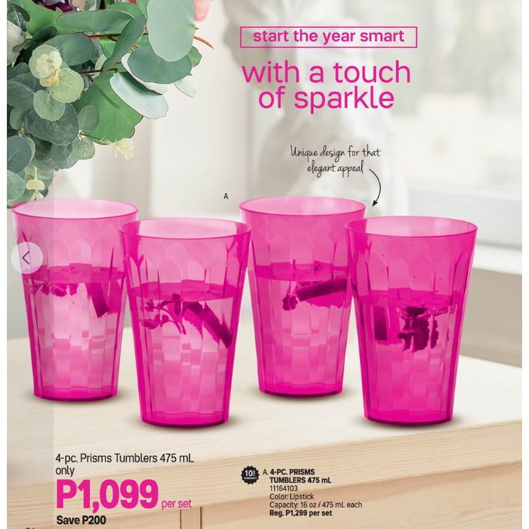 Tupperware 4-PC Prisms Tumbler | Shopee Philippines