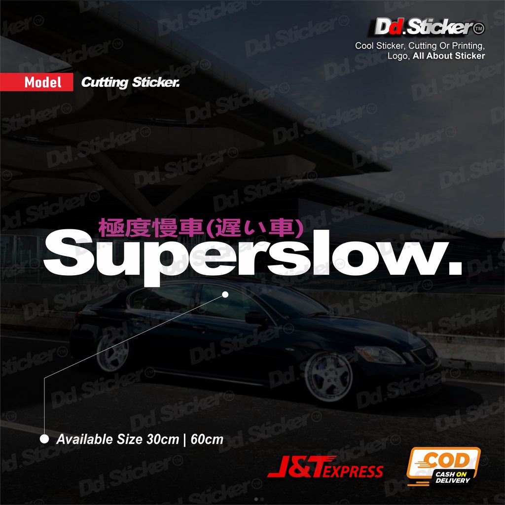 Super Slow Sticker JDM | Cutting stickers | Shopee Philippines