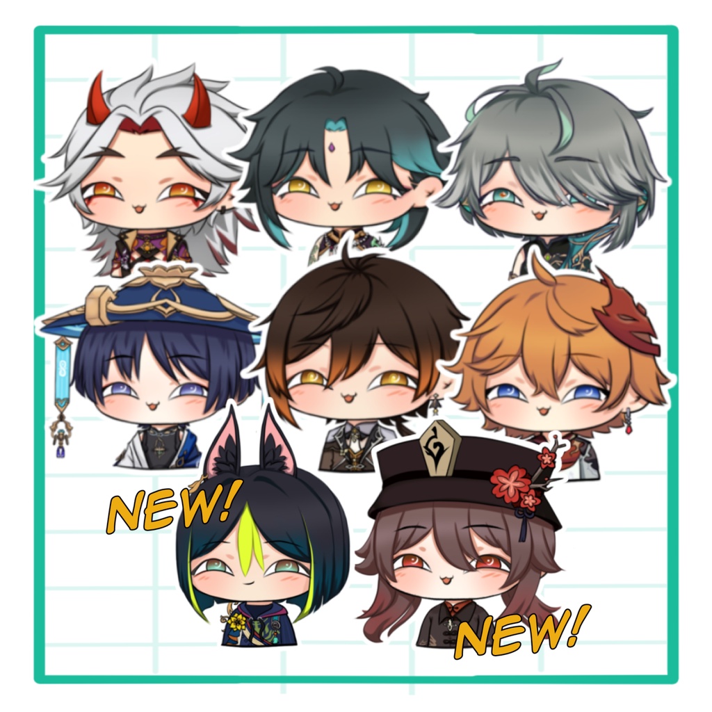 Genshin Impact Matte Vinyl Stickers (sus smile ver.) | MingMauiArt ...