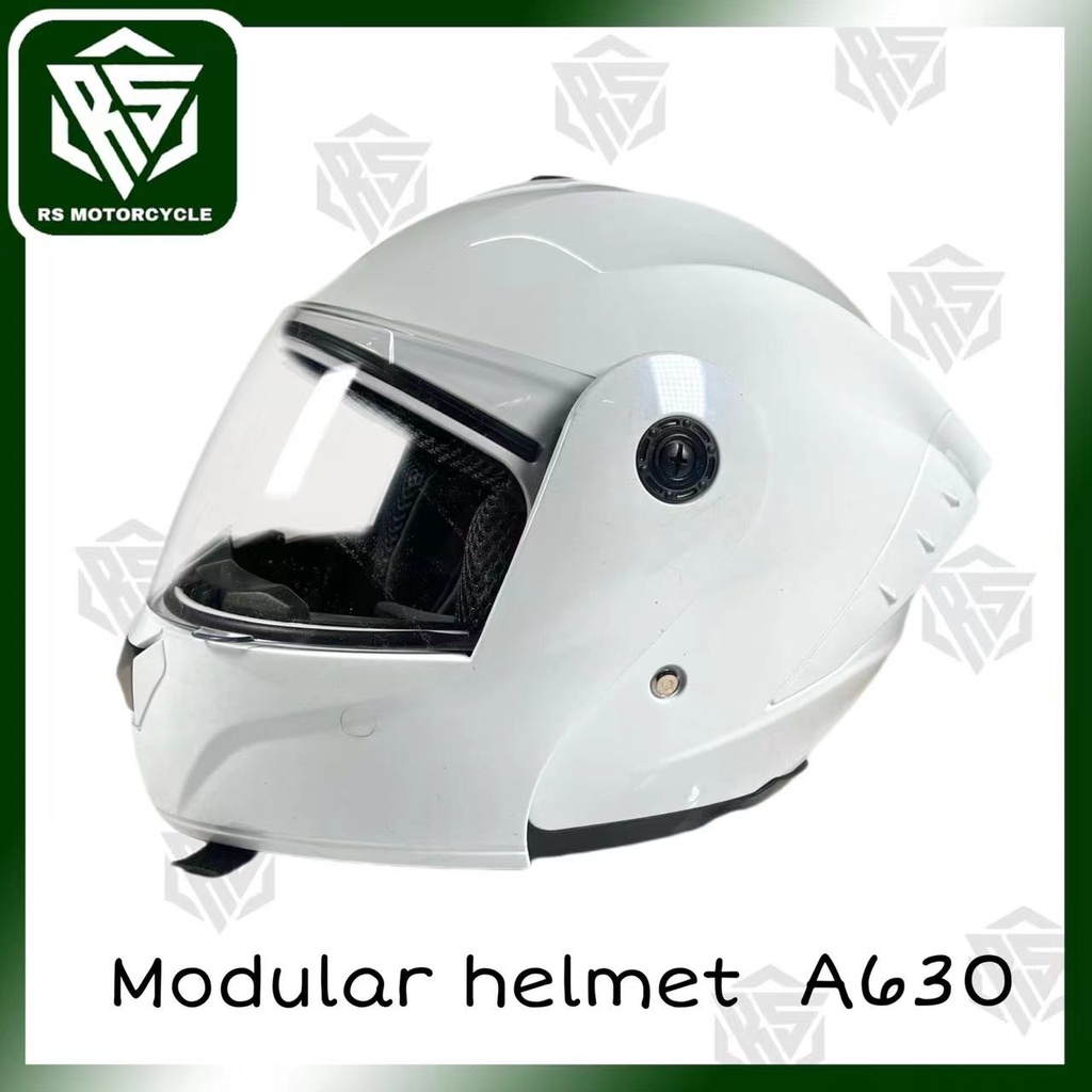 [RIDE SAFE] MOTORCYCLE FULL FACE HELMET MODULAR DUAL VISOR HNJ A630 ...