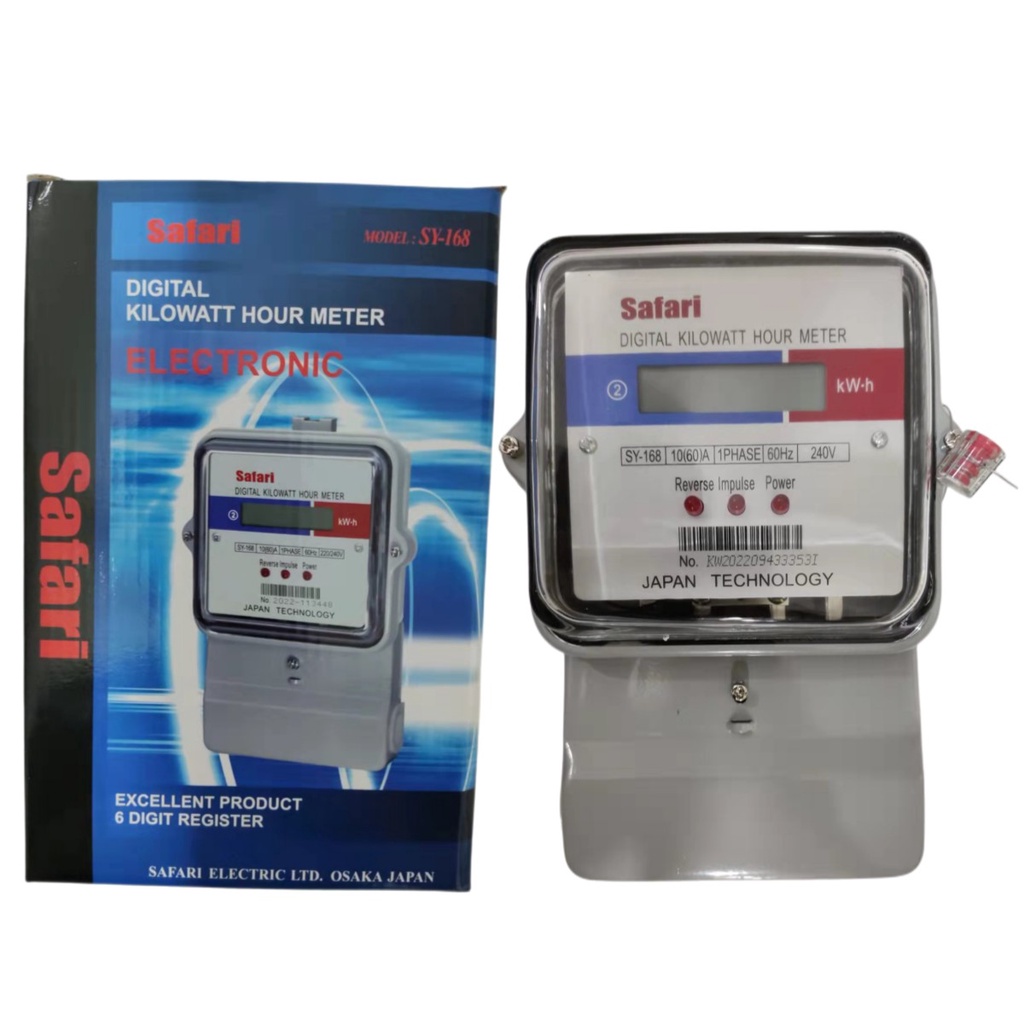Safari SY-168 Electric Sub-Meter (60Amp) Digital LCD Screen Sub-Meter/Metal WATER METER | Shopee ...