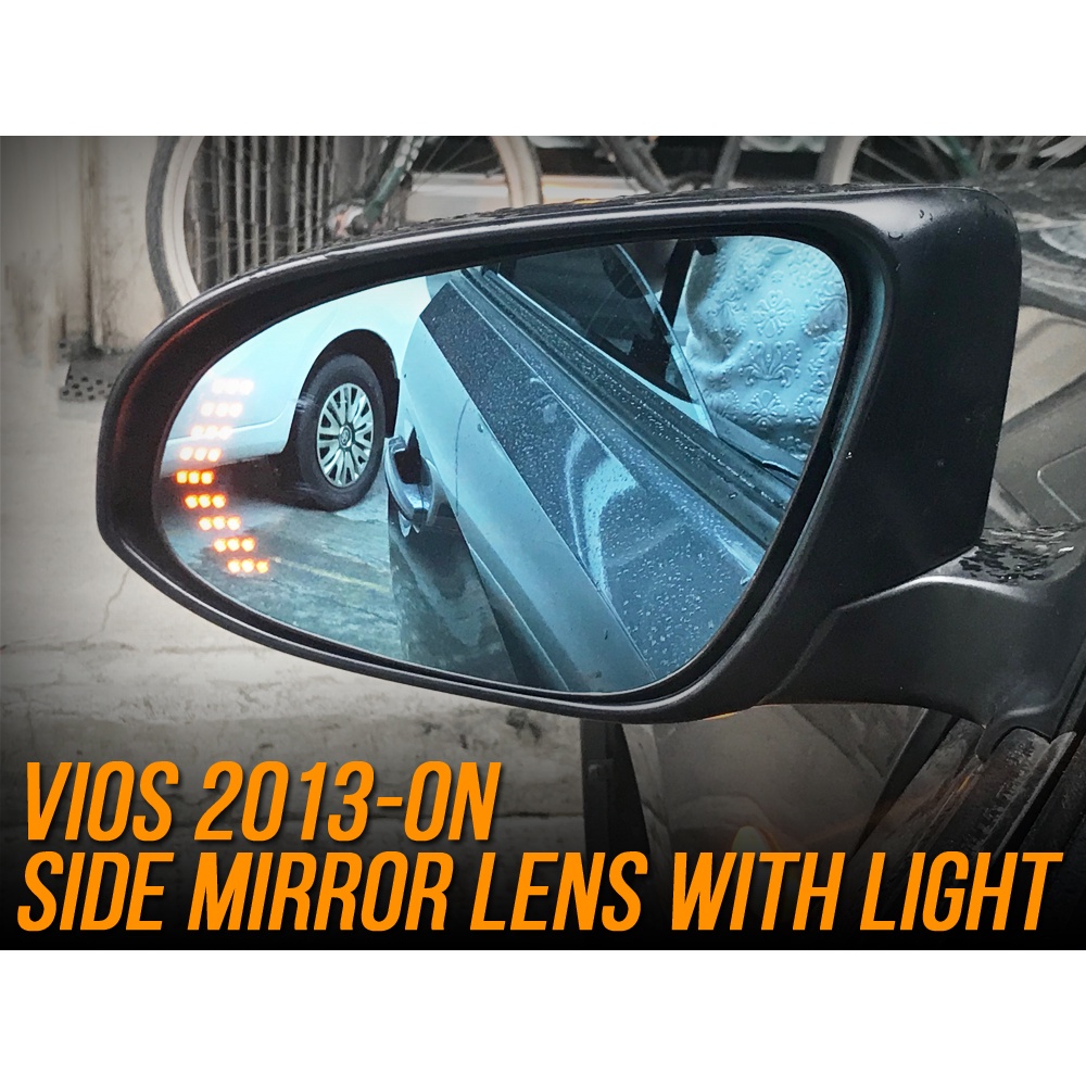Vios 2013-2023 Side Mirror Lens with Light | Shopee Philippines