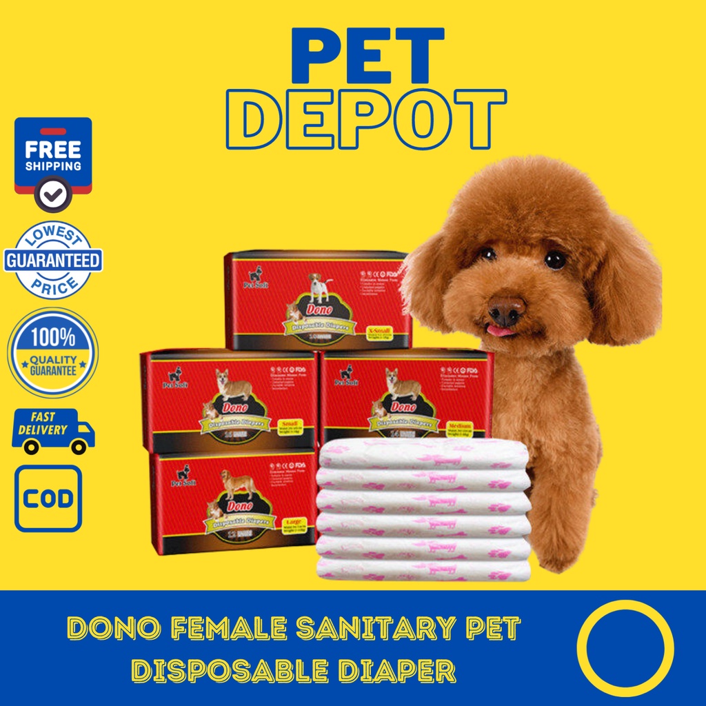 DONO FEMALE SANITARY PET DISPOSABLE DIAPER | Shopee Philippines