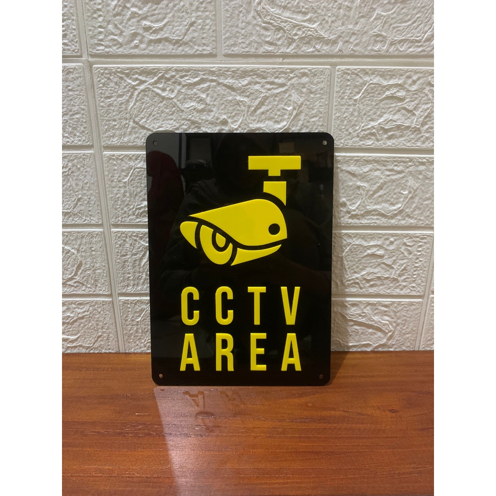 Cctv marker AREA Laser Cut Acrylic CCTV sign | Shopee Philippines