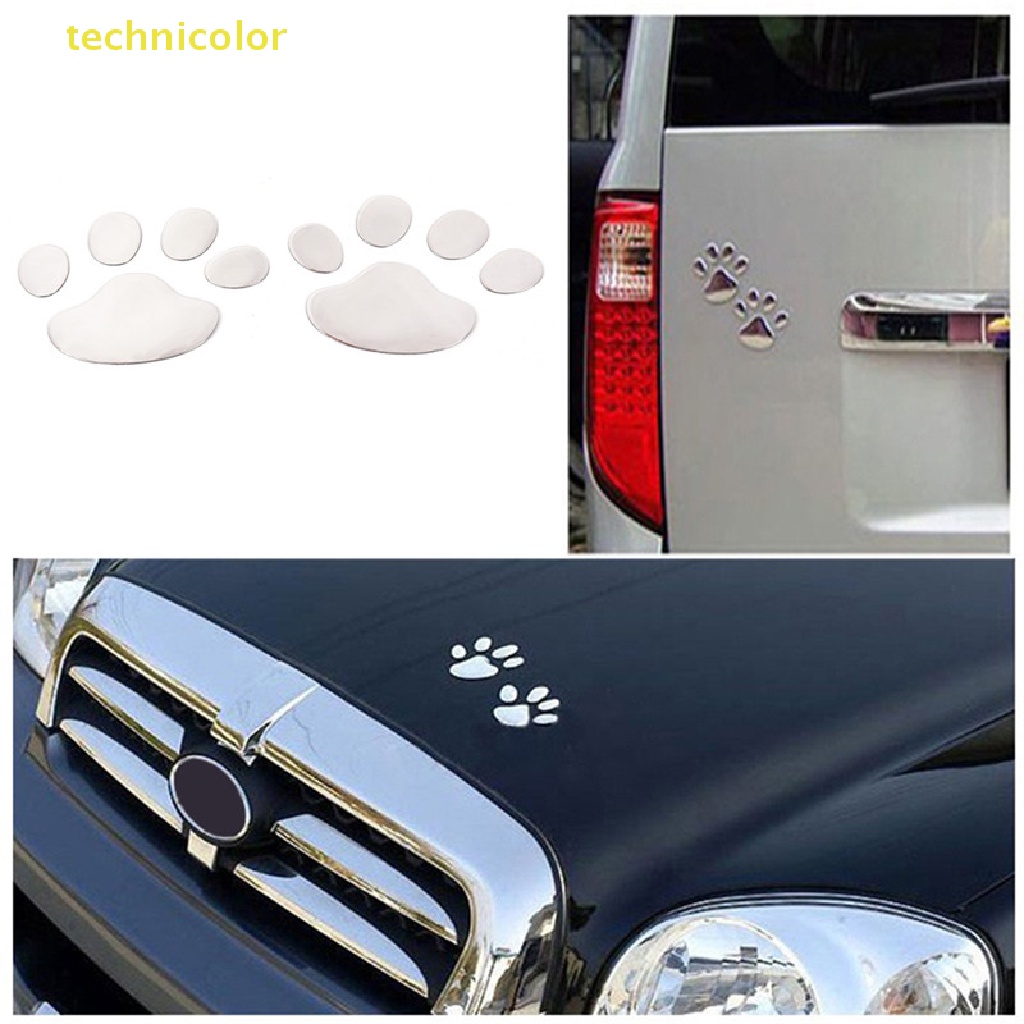 TCPH 2pcs 3D Dog Paw Footprint Car Sticker Decal Footprint Sticker ...