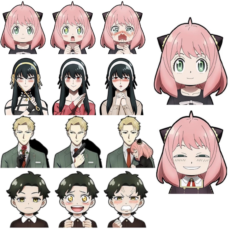 SPY X FAMILY Anya Anime 3D Motion Car Stickers 3D Lenticular Waterproof ...