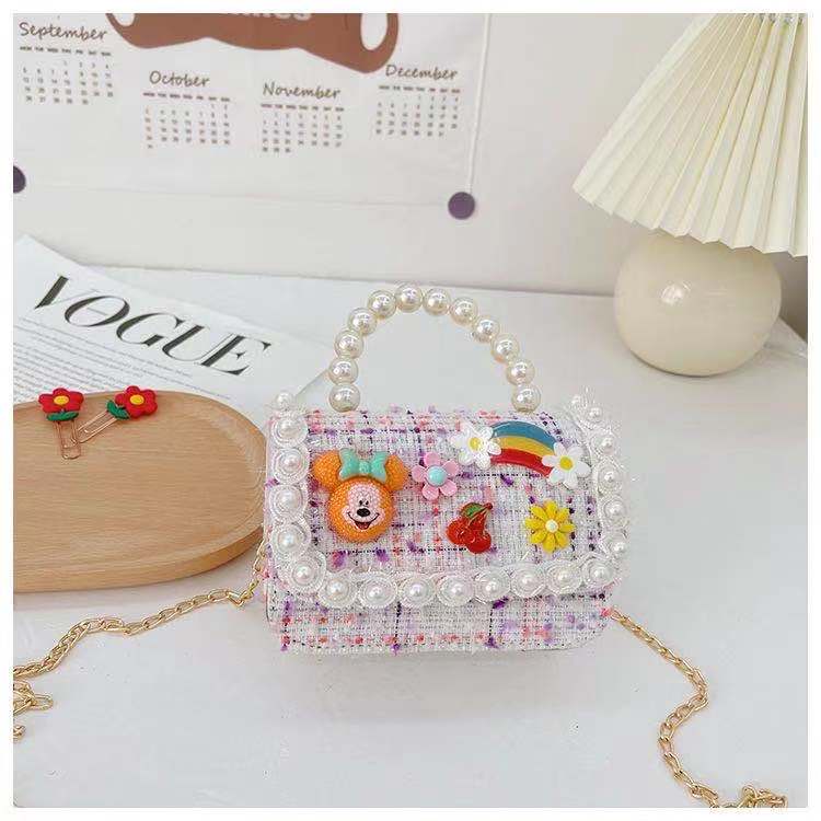 Fashion children's oblique chain bag cute cartoon little princess bag ...