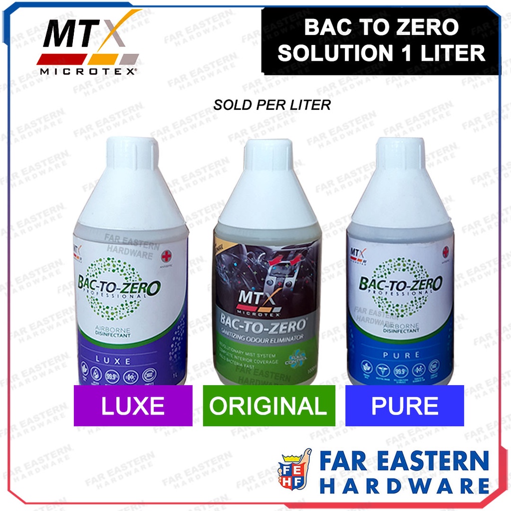 MICROTEX Bac to Zero Solution 1L Original | Pure | Luxe Sanitizer | Disinfectant MTX | Shopee ...