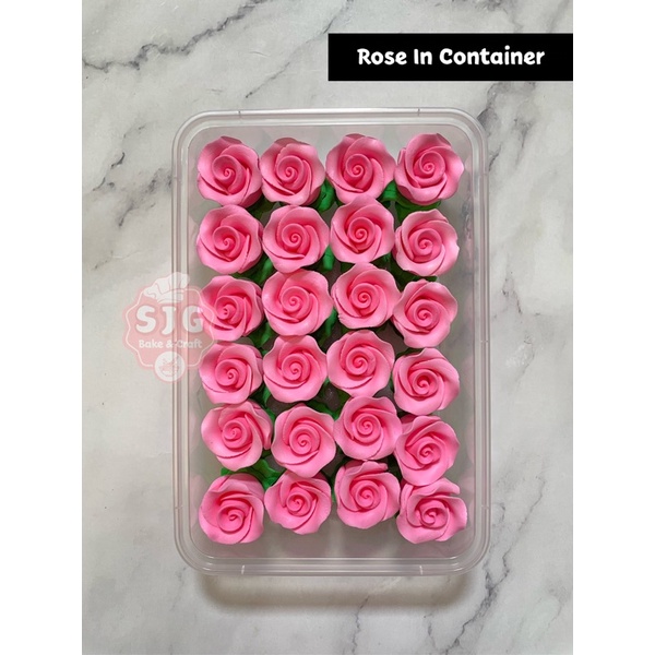 part 5 rose in container rose in wire edible sugar flowers cake toppers ...