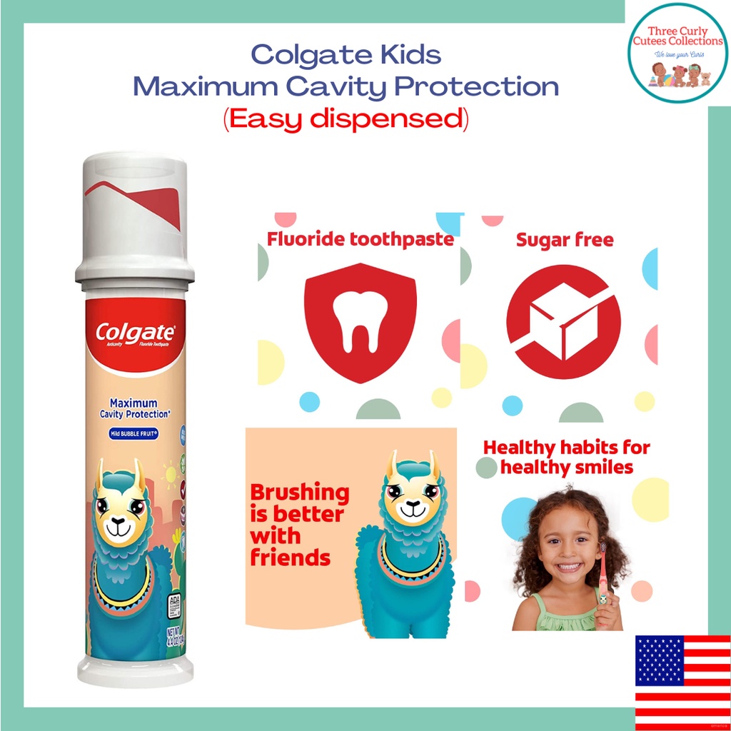 Colgate Kids Llama 4.4oz Toothpaste Pump - Easy Dispensed from US ...