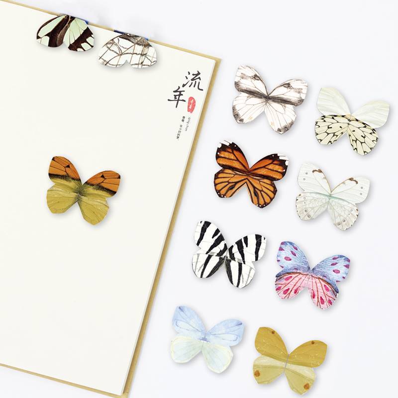 4pcs Creative Simple Art Butterfly Small Fresh Magnet Bookmark Clip ...