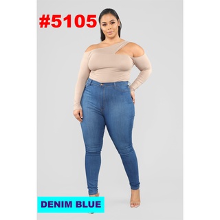 5105 HIGHWAIST PLUS SIZE MAONG AUGUST PANTS DENIM STRECHABLE FADED ...