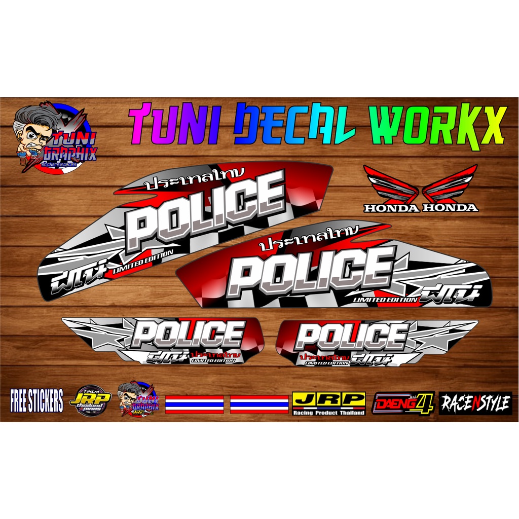 TMX / RUSI / PINOY / MOTOPOSH / SKYGO / DECALS STICKER ( POLICE CONCEPT ...