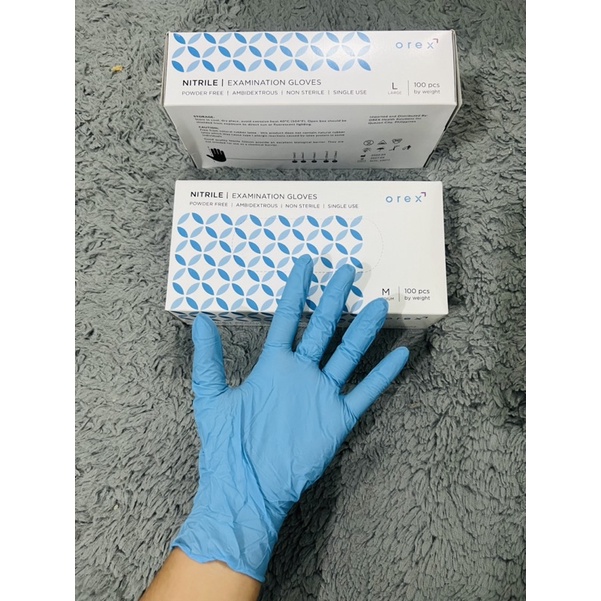 OREX NITRILE Examination Gloves (XS/S/M/L) | Shopee Philippines
