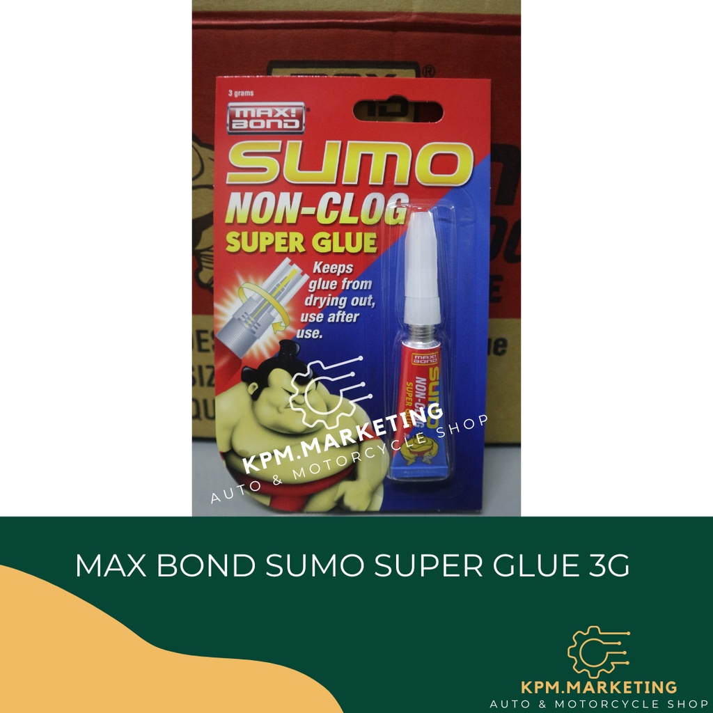 MAX BOND Sumo Non-Clog Super Glue 3g (WHOLESALE AVAILABLE) | Shopee ...