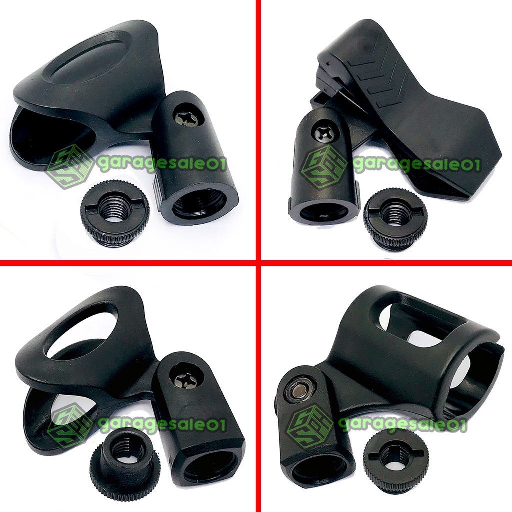 Universal Microphone Clip Clamp with Adapter For Handheld Mic Mount ...