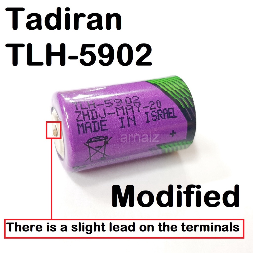 Modified Tadiran TLH-5902 1/2AA Lithium Battery 3.6V Tadiran TLH-5902/S ...
