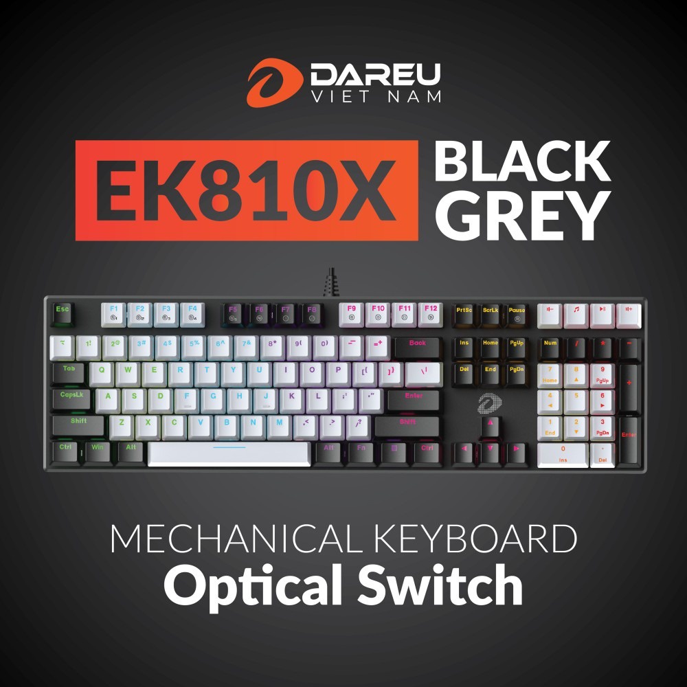 Dareu EK810X BlackGrey Blue Switch mechanical keyboard - | Shopee ...