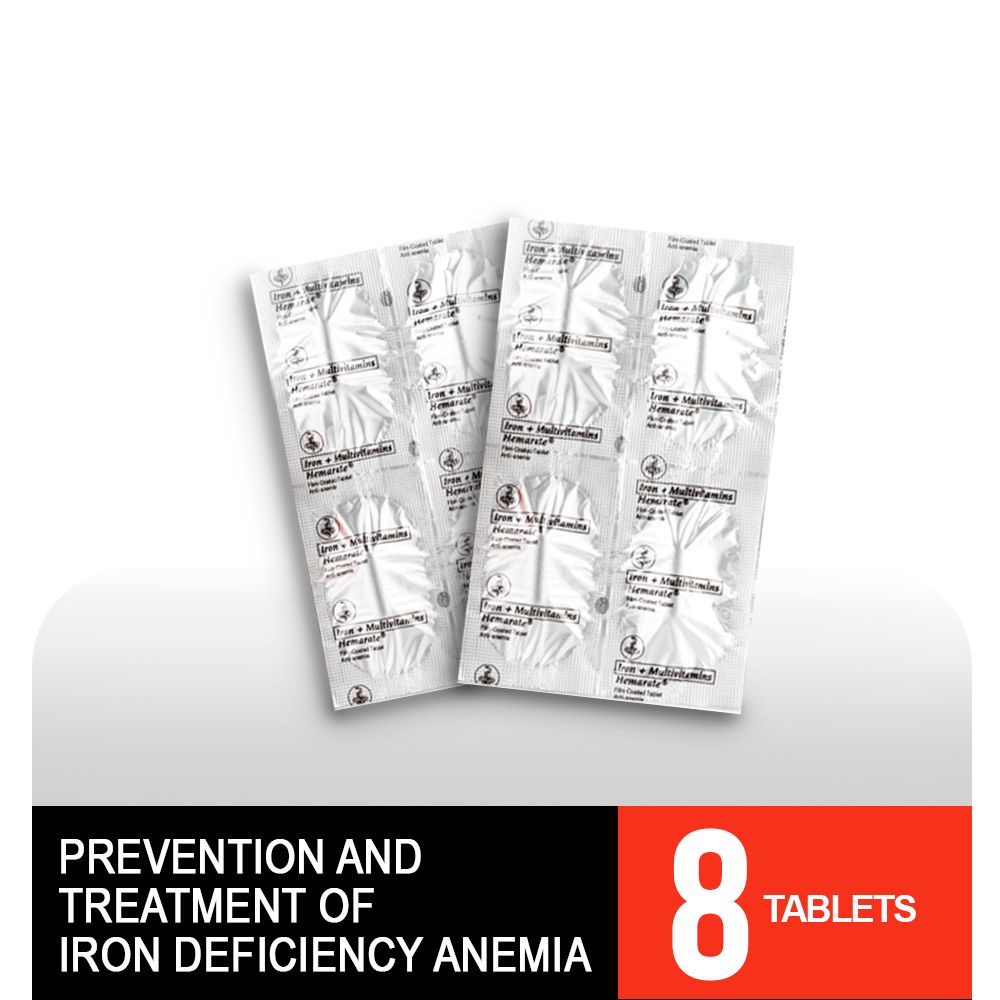 Hemarate 8 Tablets (Treatment Of Iron-Deficiency Anemia) | Shopee ...