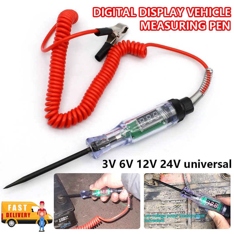 6V/12V/24V Digital Display Circuit Tester Car Digital Test Penl ...
