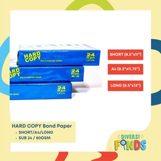 Hard Copy Hardcopy Bond Paper/ Copy Paper Sub 24/ 80GSM thick Short ...