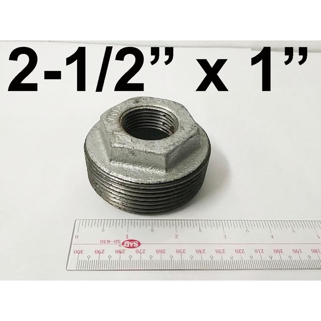 MECH GI BUSHING REDUCER 2-1/2" X 1" SCH40 STANDARD 40 GALVANIZED IRON ...