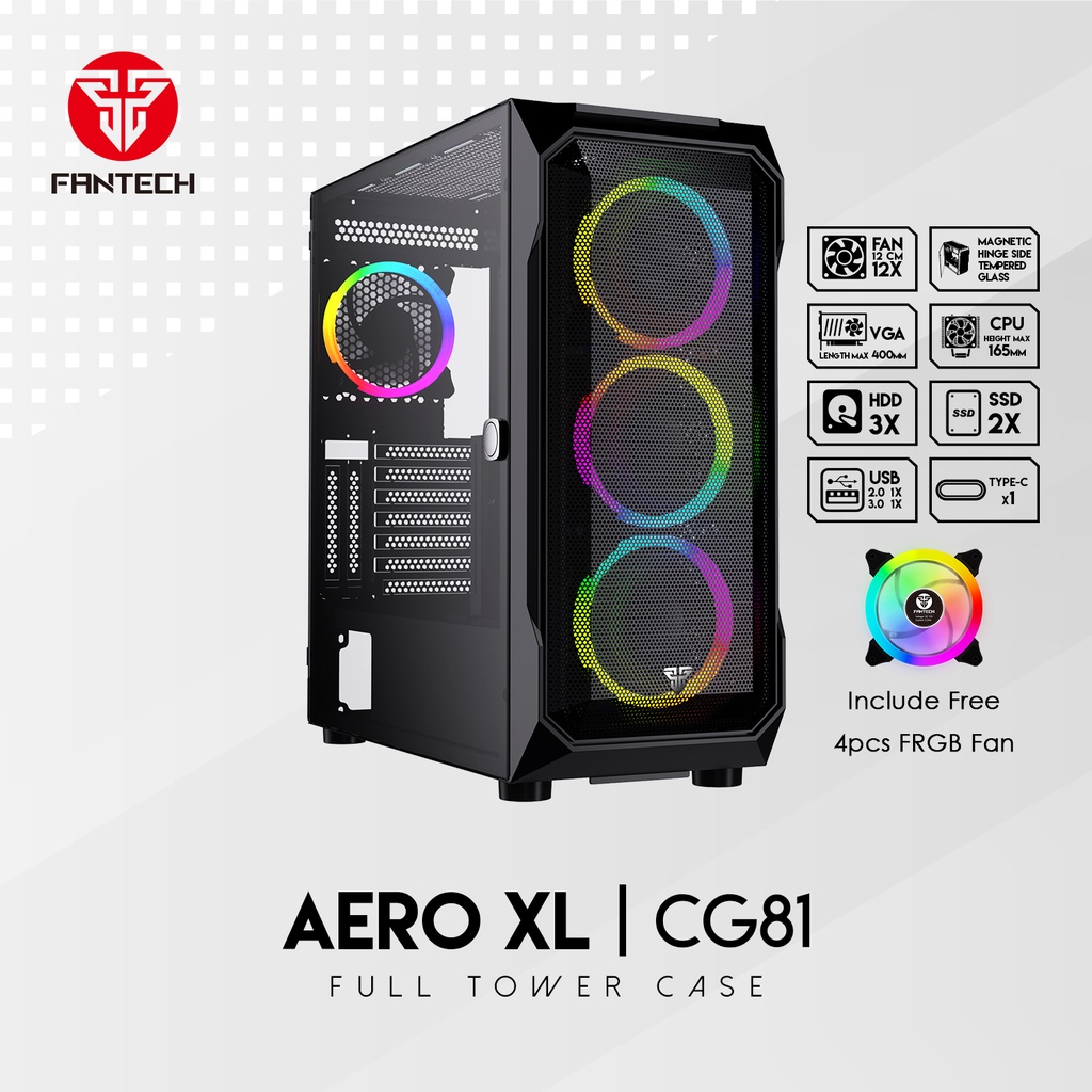Fantech Aero XL CG81 RGB Full Tower Case Desktop Case or PC case ...