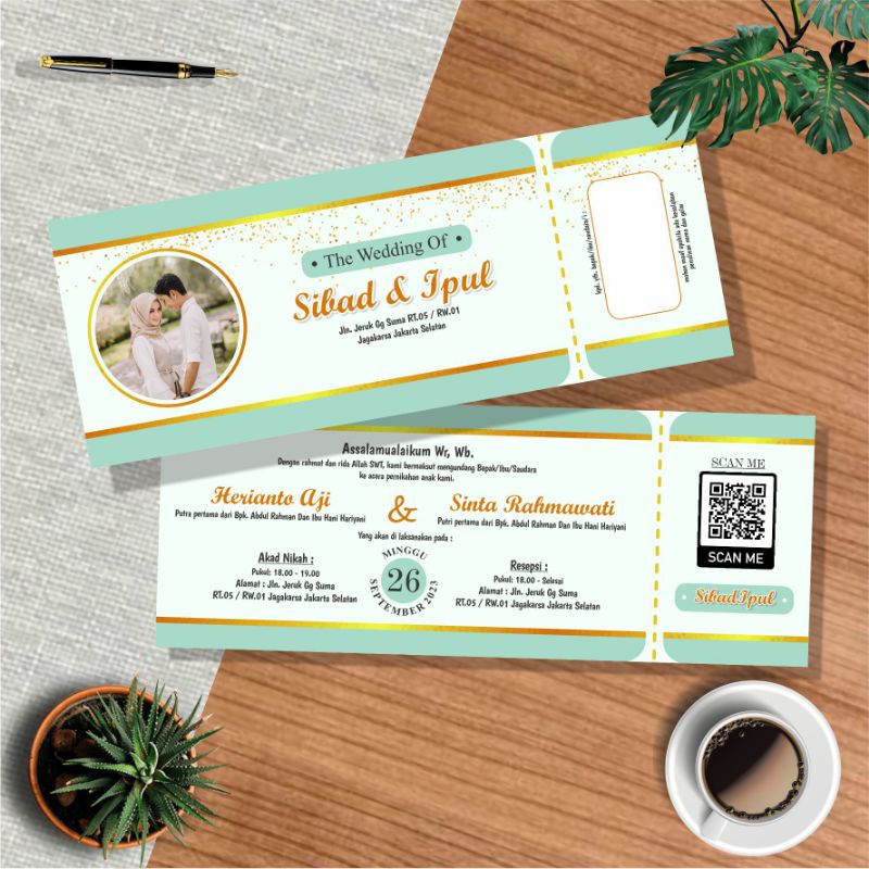 Invitation 1 sheet of boarding pass free paper, design, photo and ...