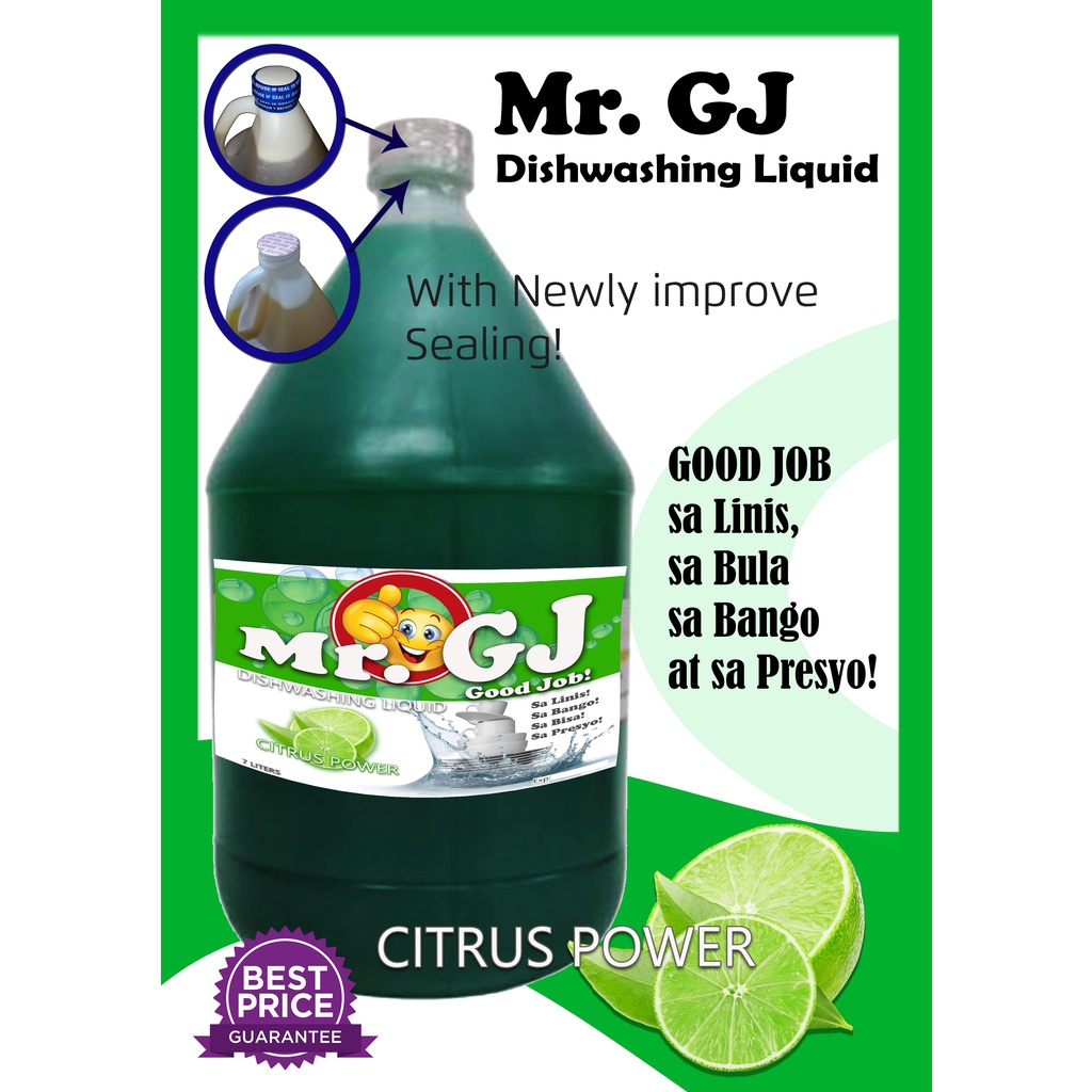 Mr. GJ Dishwashing Liquid 1 Gallon | Shopee Philippines
