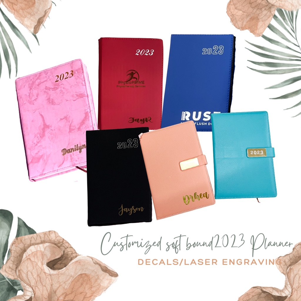 2023 Planner soft bound customized engraved or decals | Shopee Philippines