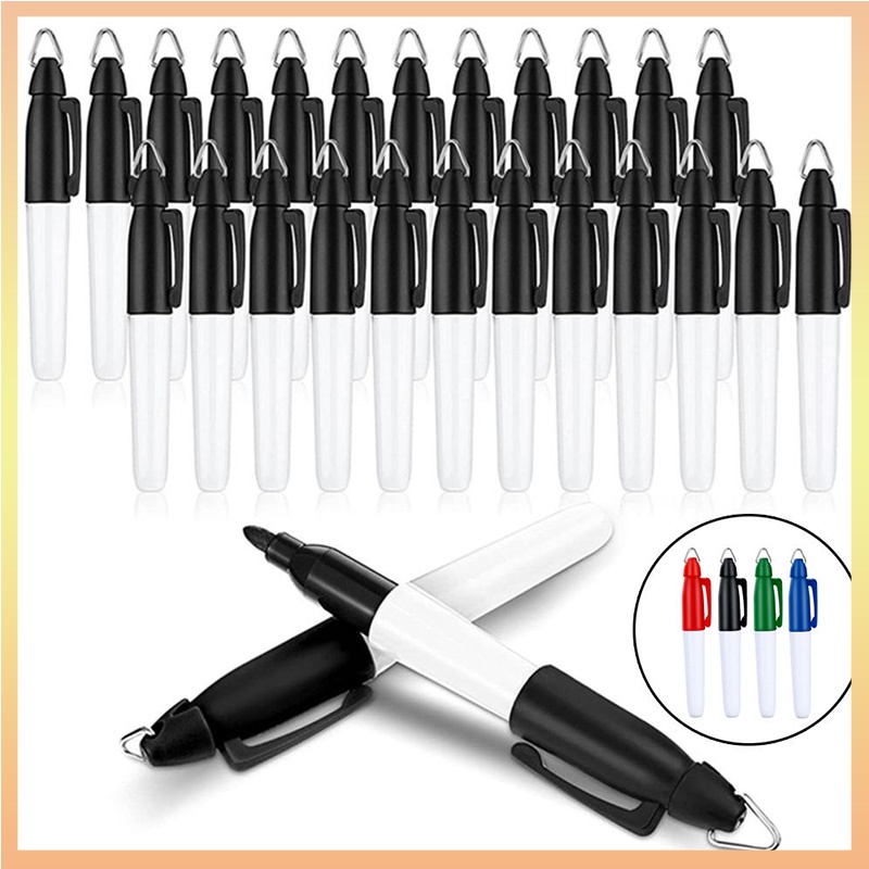 Mini Permanent Markers With Clips Golf Ball Marker Pen Black Ink Pens ...