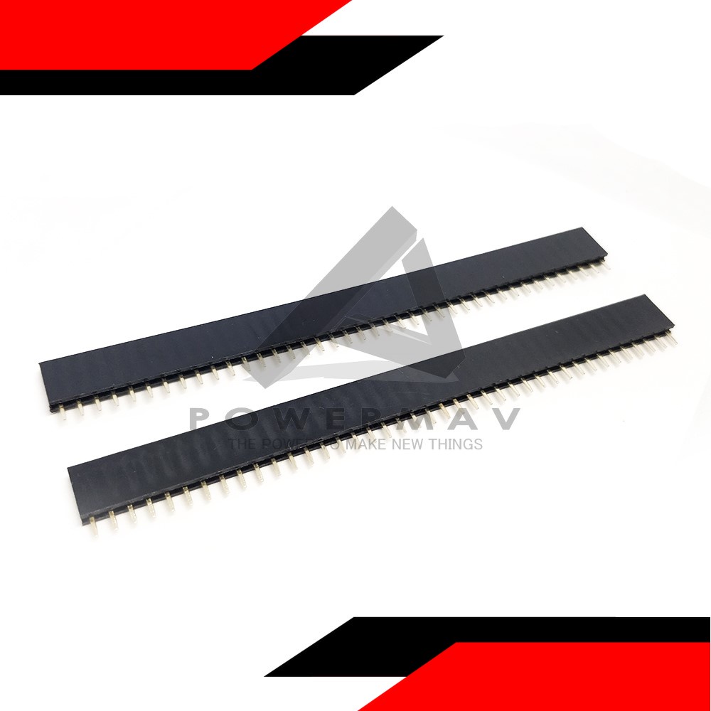 2pcs 40 Pin Header Female Square Header Pin Female Header Gold Plated