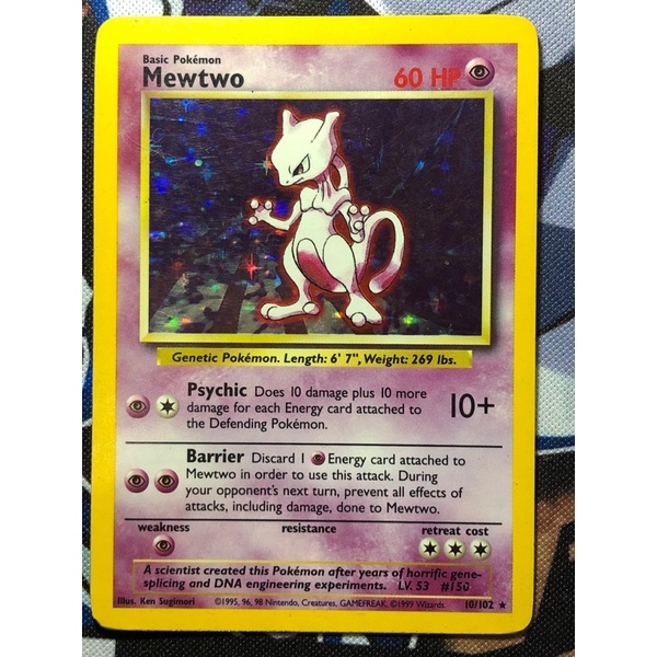 MewTwo Holographic Base Set Pokemon Card TCG Cards | Shopee Philippines