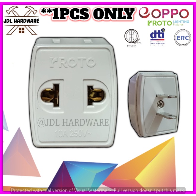 O-WUO-003 1PCS Octopus Adapter 10A 250V-Triple Tap to Flat Pin ...