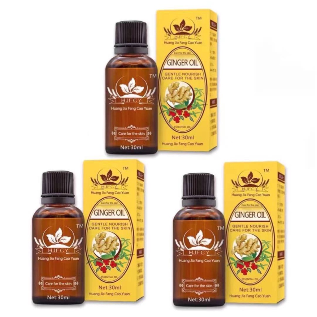Set Of 3 Huang Jia Fang Cao Yuan Ginger Essential Oil Gentle Nourish ...