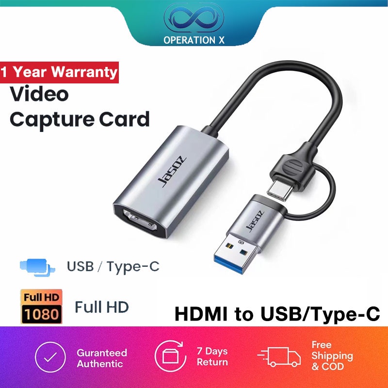 Video Capture Card 4K HDMI to USB/Type-C HDMI Video Grabber Box for PS5 ...