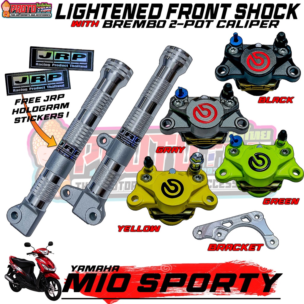 Lighten Front Shock Mio Free Jrp Holo with 2pot Brake Caliper + Bracket ...