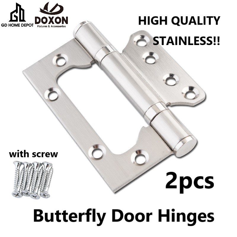 Doxon 2Pcs Stainless Steel Butterfly Door Hinges 4x3 Heavy Duty Hinges ...