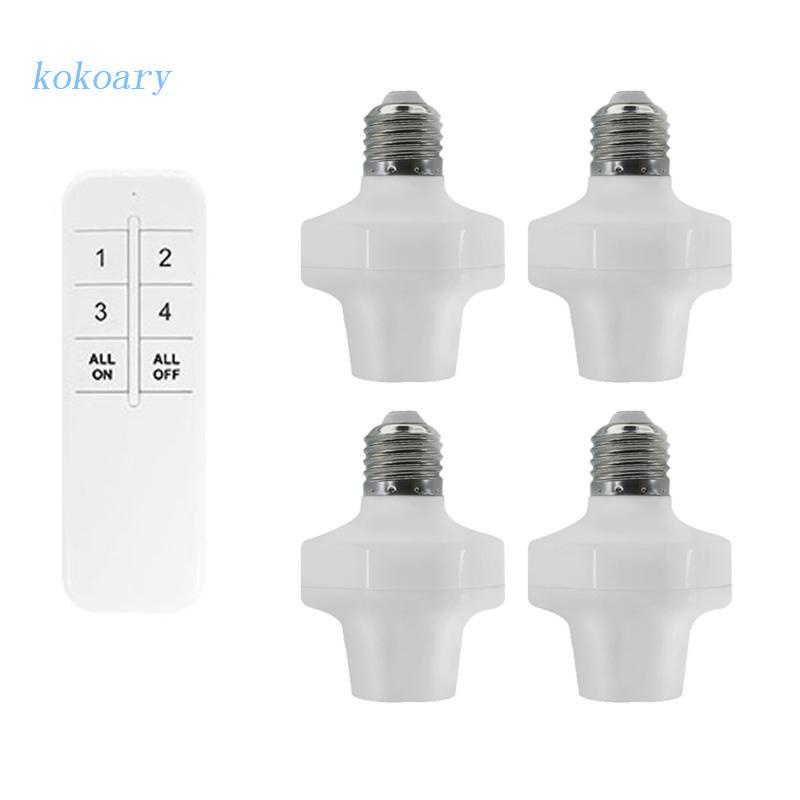KOK AC85-265V Wireless Remote Control Light Socket E27 Bulb Adapter for ...