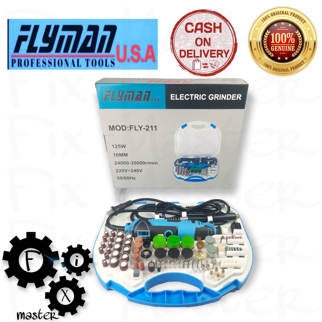 ORIGINAL FLYMAN ELECTRIC ROTARY TOOL SET (PORTING TOOLS) | Shopee ...