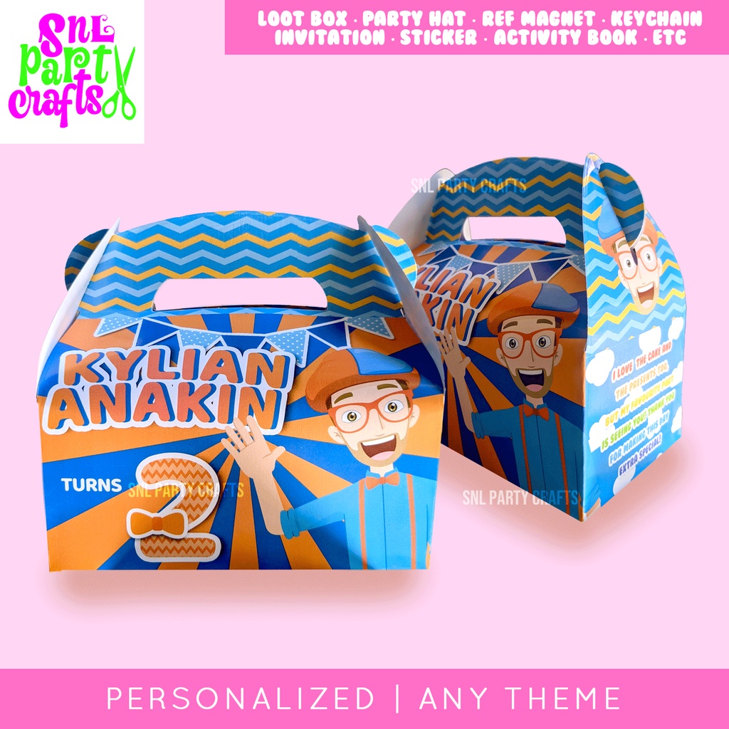 Blippi Blippi Personalized Loot box giveaways for birthday loot bags ...