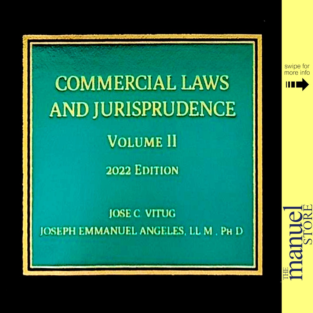 Vitug (2022) - Comm Vol. 2 - Commercial Laws and Jurisprudence - by ...
