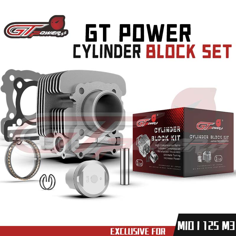GT POWER CYLINDER BLOCK SET MIO I 125 / MIO I 125 M3 / MIO SOUL I 125 ...