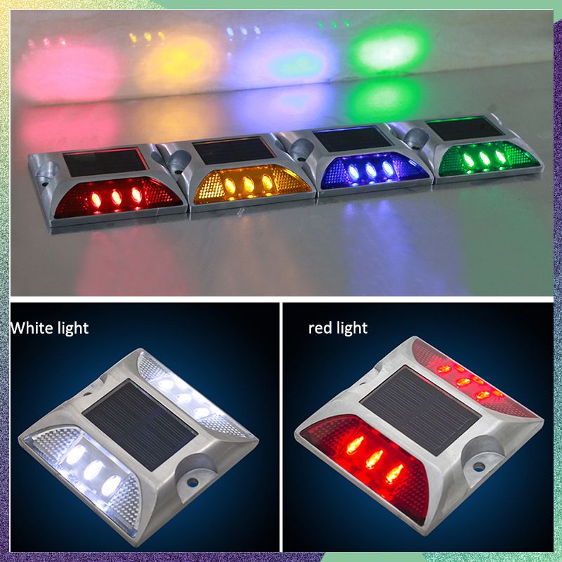 Solar Reflector Road Lights Stud LED Parking Light Road Reflector Rear ...