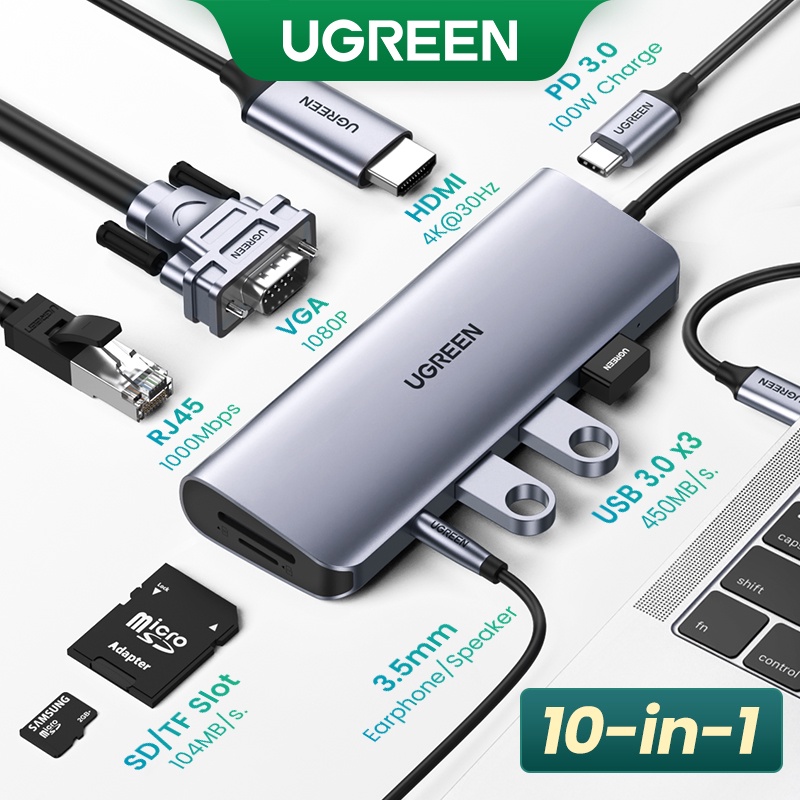 UGREEN USB C Hub 10 in 1 Type C Hub with Ethernet 4K USB C to HDMI VGA ... UGREEN USB C Hub 10 in 1 Type C Hub with Ethernet 4K USB C to HDMI VGA ...