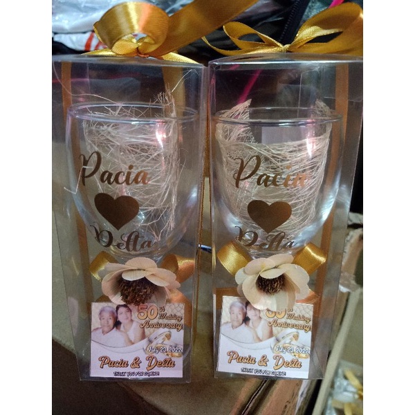 115ml Wine Glass For Souvenir Debut Birthday Baptismal Wedding Minimum Of 10 Pcs Shopee