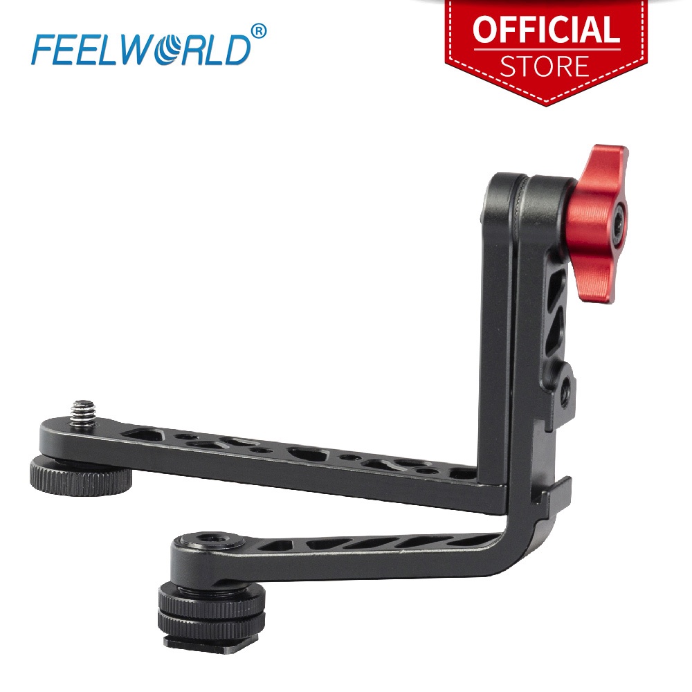 FEELWORLD Universal Mirrorless Camera L Bracket Cage Mount, Swivel Tilt ...
