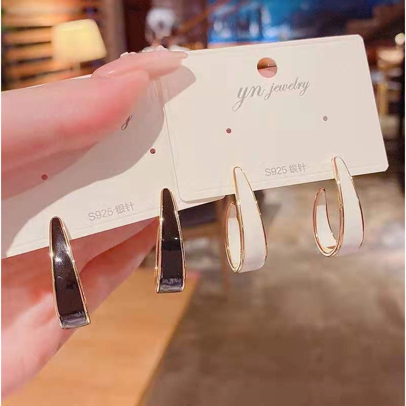 New U Shape Korean Fashion S925 Silver Platedc Korean Ear Studs for ...