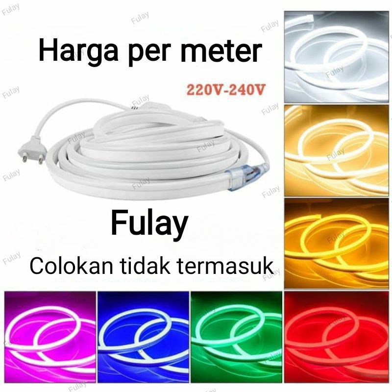 Mte LED STRIP NEON FLEX Hose 220V IP65 Meter FLEXIBLE WATERPROOF ...
