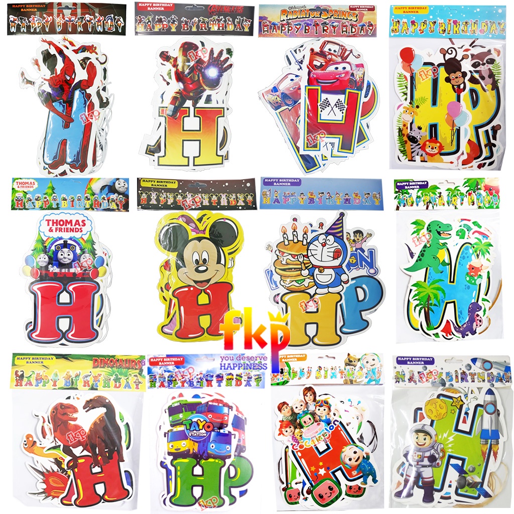 Fun KIDS PARTY HBD Jumbo Boy Banner / Children's Birthday Banner ...
